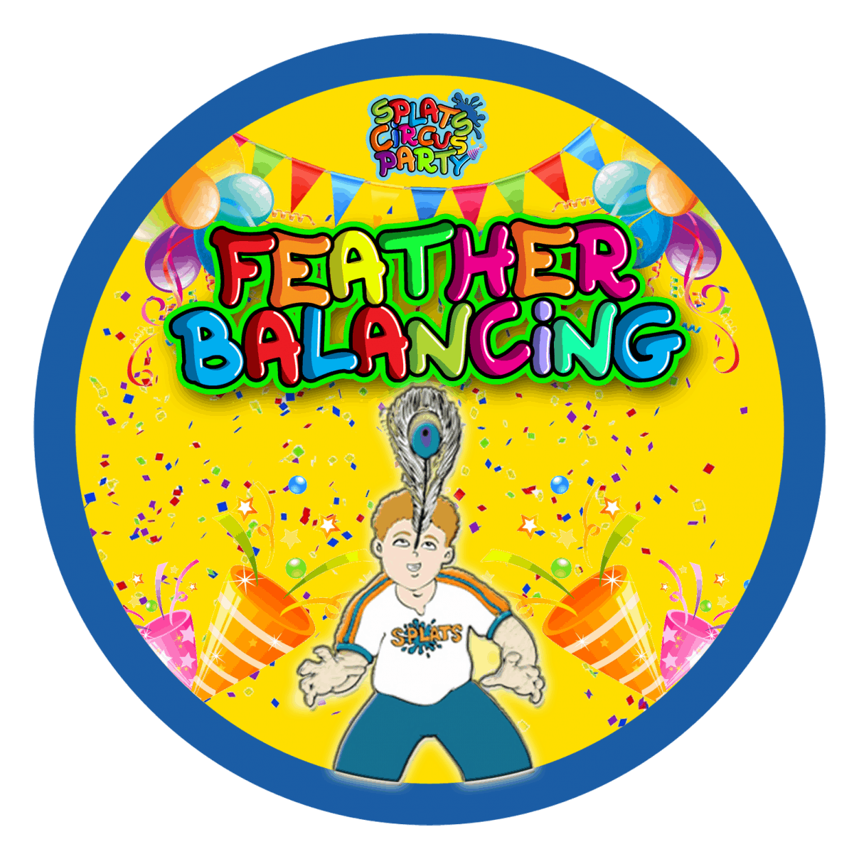 Circus Party Circus Skills Feather Balancing ⋆ Splats Entertainment
